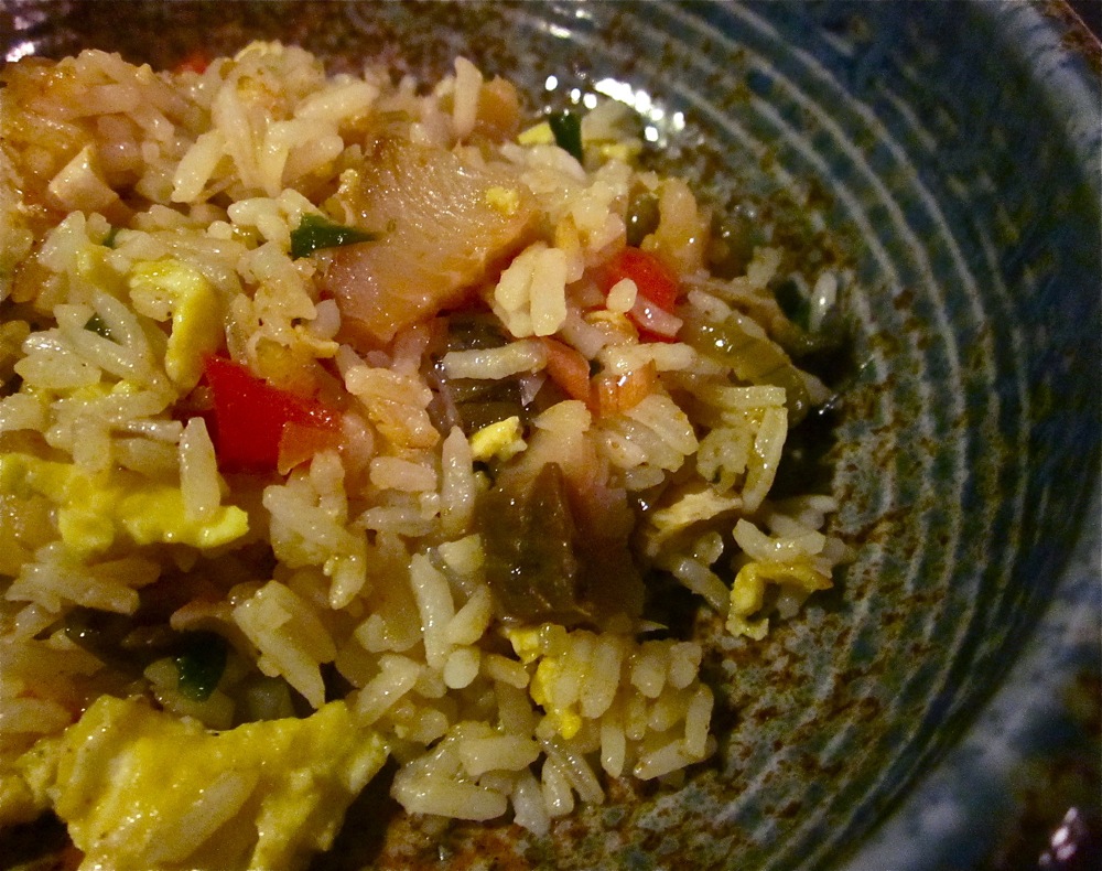 Popo's River: shanghai-style rice with greens and cured pork