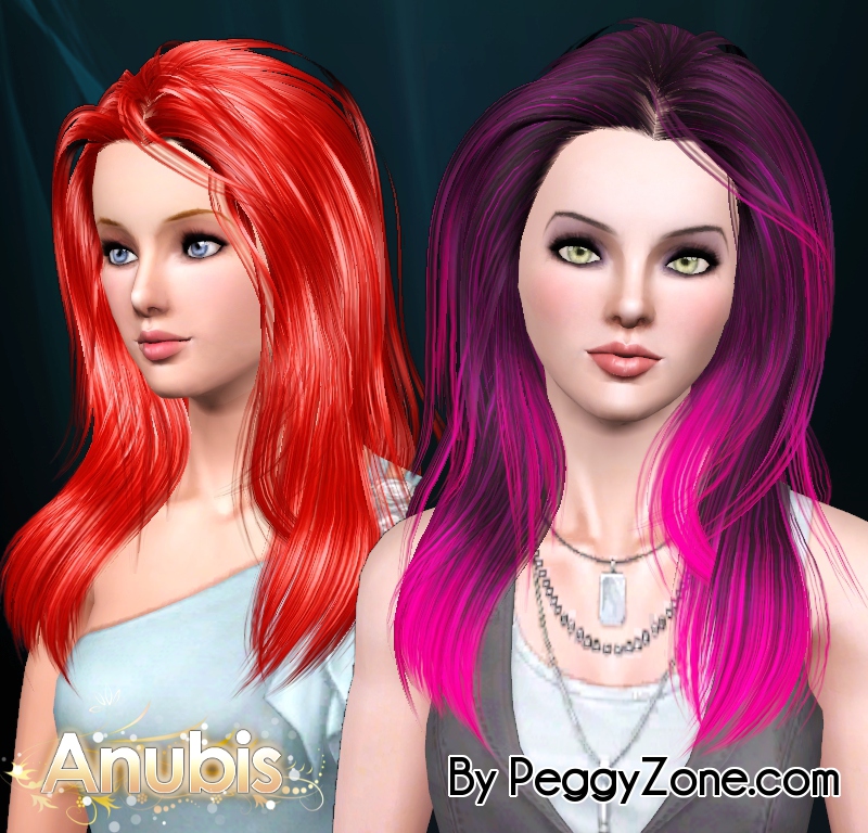 Anubis - Sims Stuff: Peggy Hair 627 ~ Pooklet'd for all ages and both ...