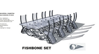QJD Design studio wildetect: fish bone table set