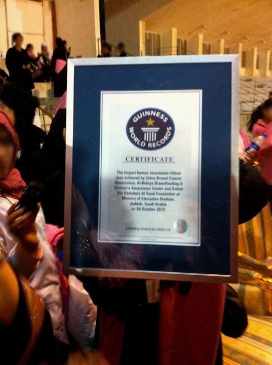 SUSIE of ARABIA: Pink Ribbon Earns KSA Place in History