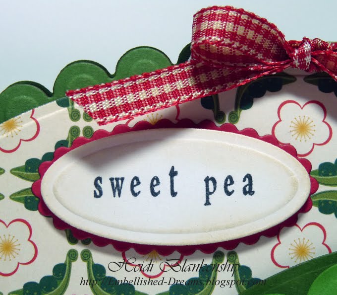 Embellished Dreams: Sweet Pea Card