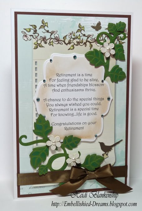 Embellished Dreams: Retirement Card