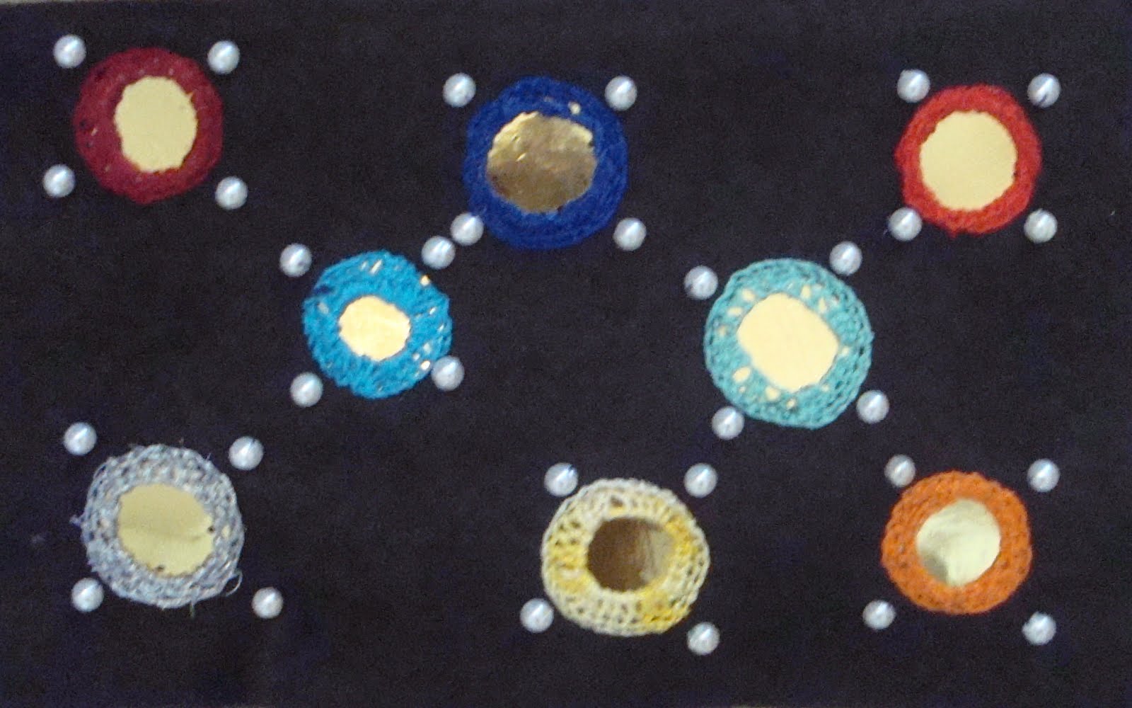 Viji's Craft: mirrors and beads.