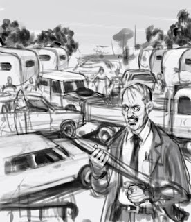 Lach's Free Range: Red Dog Book page roughs 1