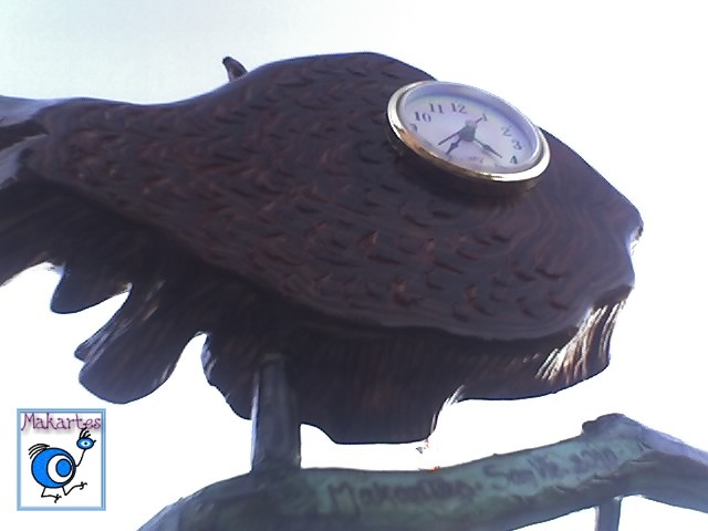 --Makartes--: Reloj pez pirograbado, Fish Clock Pyrography