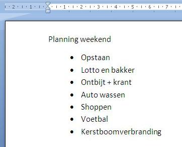 PC Tip van de Week: Tip 85 - Word opsommingstekens