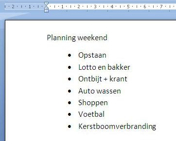 PC Tip van de Week: Tip 85 - Word opsommingstekens