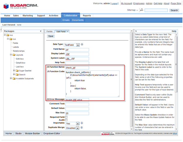 Its A Code Thing Custom Javascript Validation Scripts In Module Builder