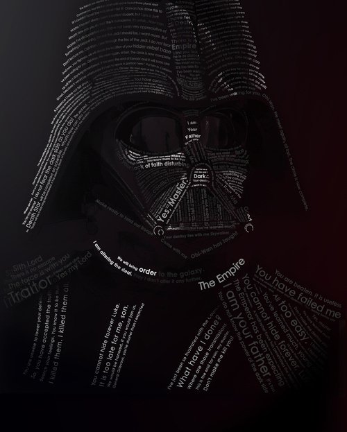 The Star Wars Culture: Darth Vader Typography