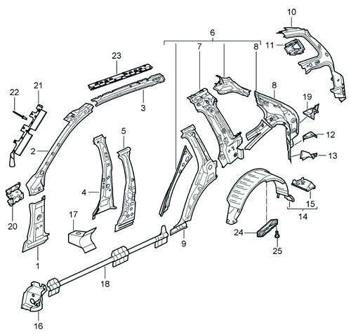 Porsche Cayenne Construction body UHSS and Boron - Boron Extrication