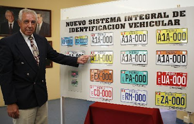 Perú: Este año se entregarán alrededor de 550 mil nuevas placas de rodaje