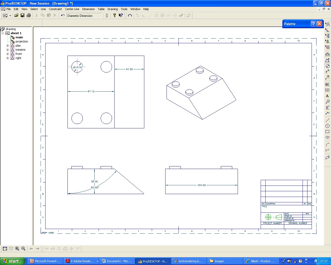 Nilesh - Product Design 2 ~ Module Task 2 - CAD: Pro/DESKTOP ...