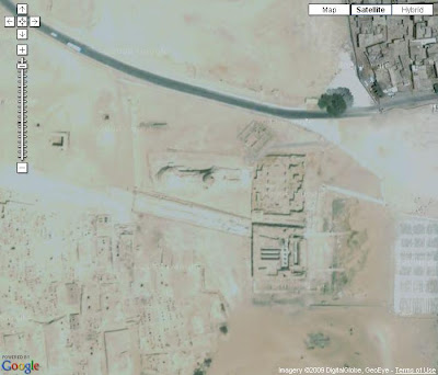View from satellite: The Great Sphinx of Giza