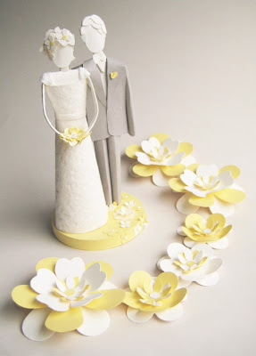 simply...splendid: Paper Art Wedding Cake Toppers