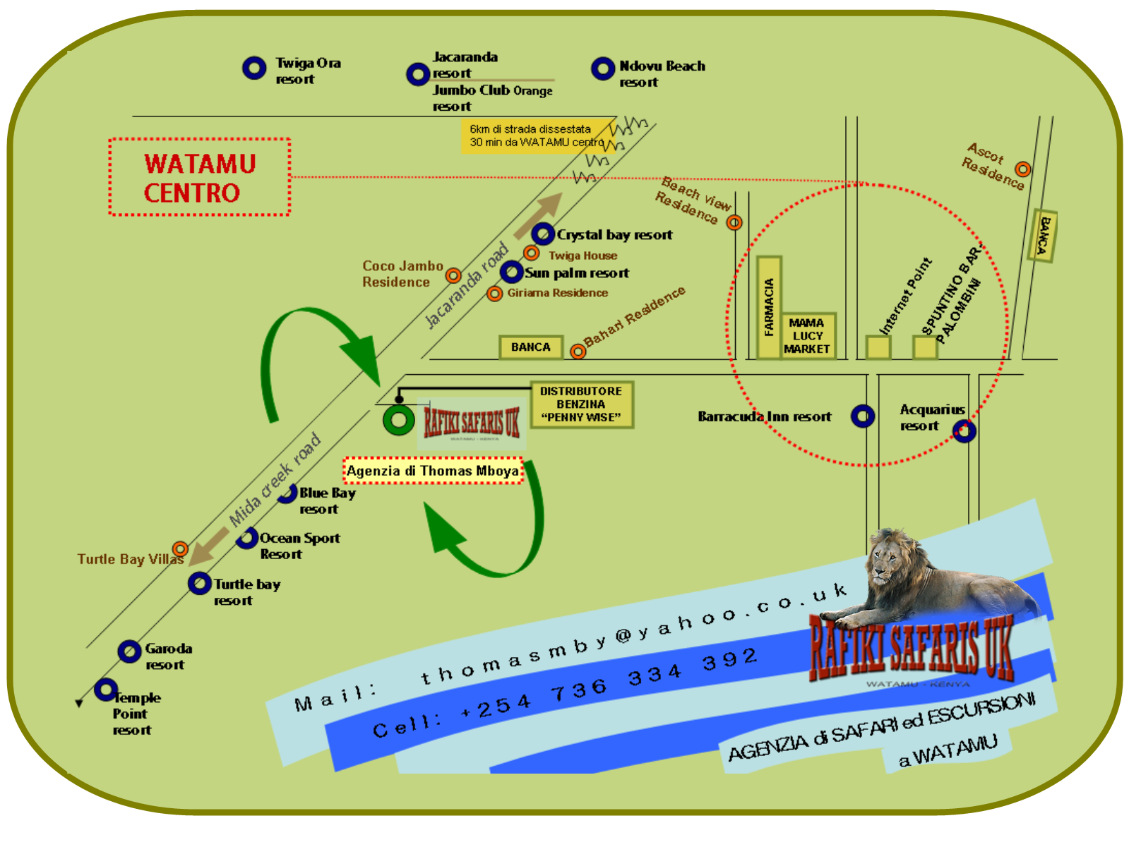 Thomas Tours & Safaris with Thomas Mboya: SUN PALM Resort: dormire a watamu