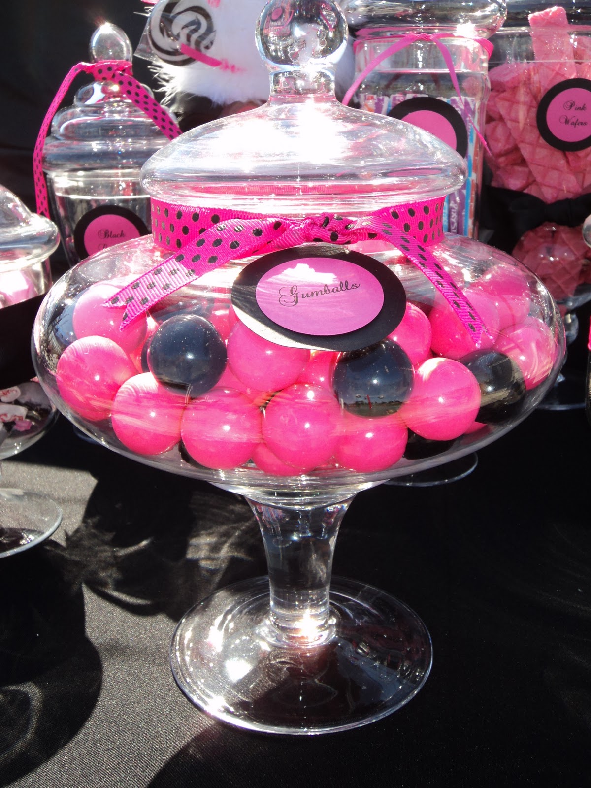 Spoonful of Sugar Custom Candy Buffets: Back to Back in Pink and Black!