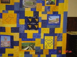 Stitchers Group: WVU Quilt