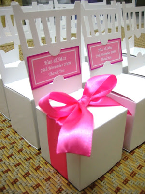 FNI KREATIF TRADING: FNI - Chair Favor Boxes