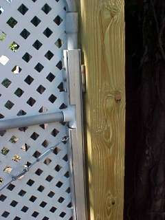 a layman's den: PVC lattice & pipe driveway gate