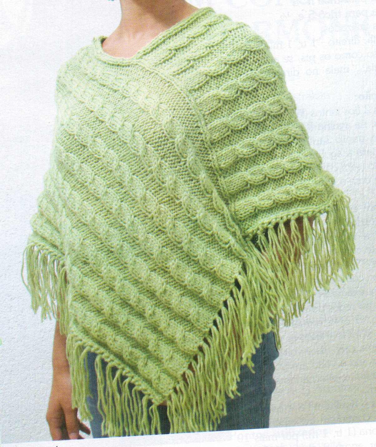 Sidney Artesanato: Xale verde tricot