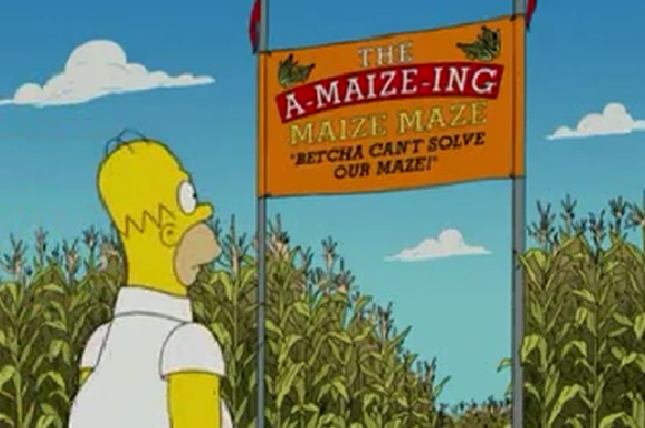 A farm nearby creates a corn maze annually. This year they made a ...