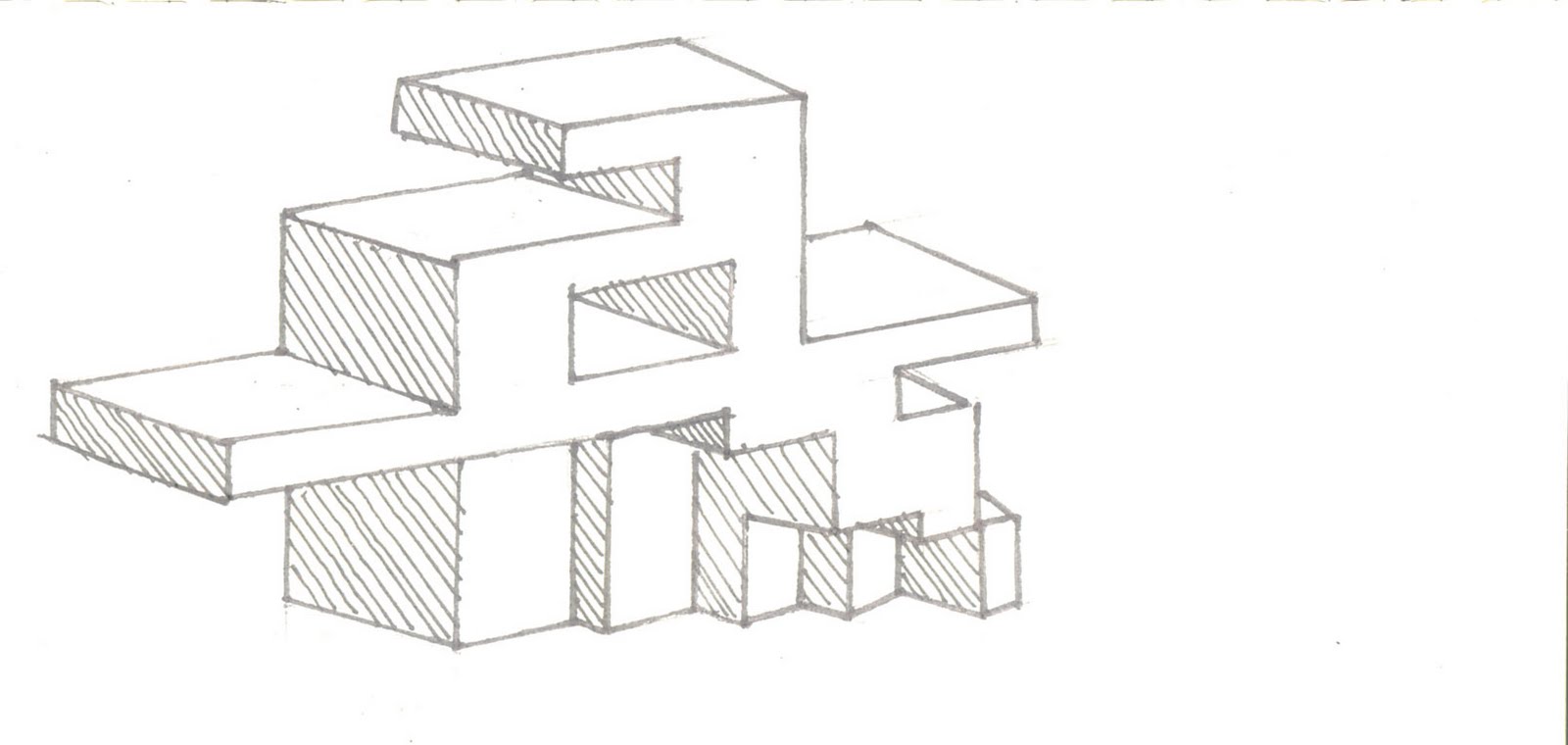 JUNLIN CHEN: Isometric Drawing with 9 blocks