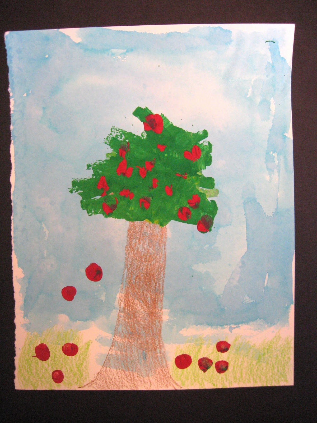 Art is Basic-- Art Teacher Blog: Kindergarten Apple Trees