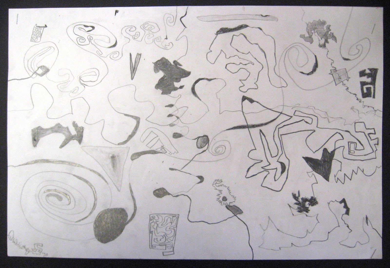 Art is Basic-- Art Teacher Blog: 3rd/4th grade Non-objective drawings