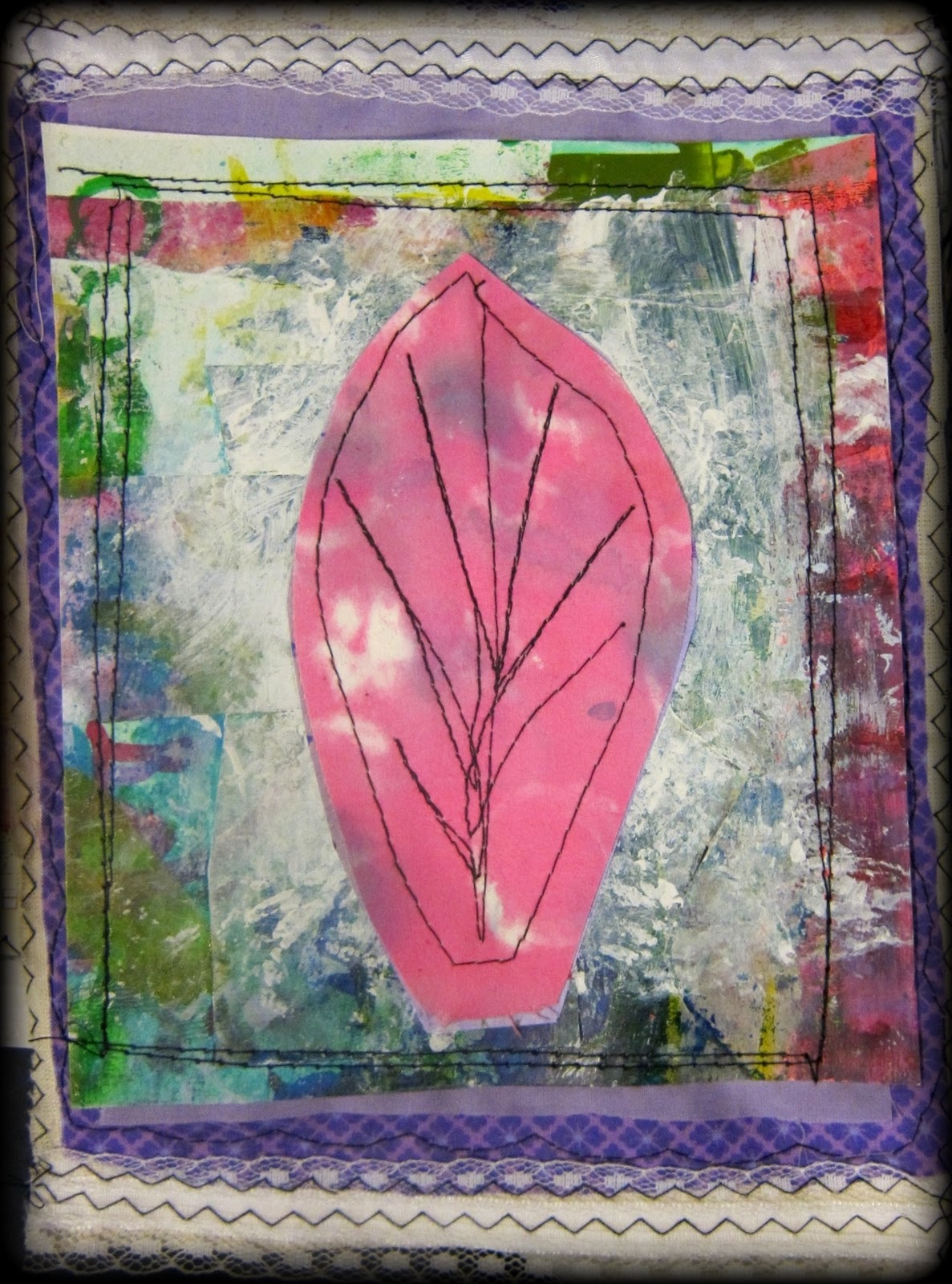 Art is Basic-- Art Teacher Blog: Leaf Fabric Collage