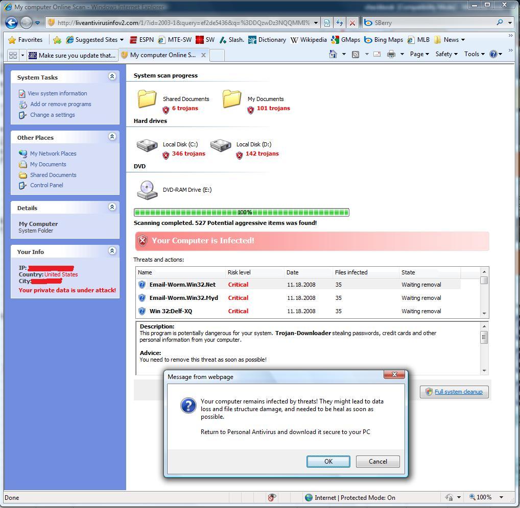 Be aware of scareware
