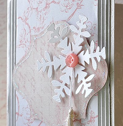 Pink Winter Card - Handmade by Meda