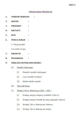 PANDUAN PENYEDIAAN ANGGARAN BAJET: Format ABM-2
