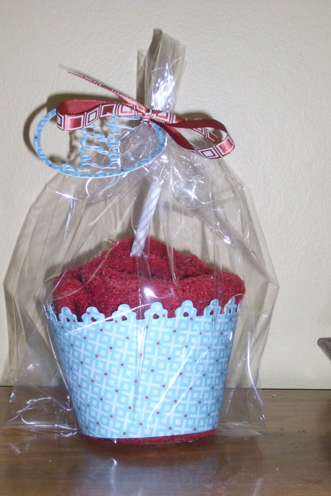 Nikki Rivs: Fuzzy Sock Cupcake with Birthday Candle