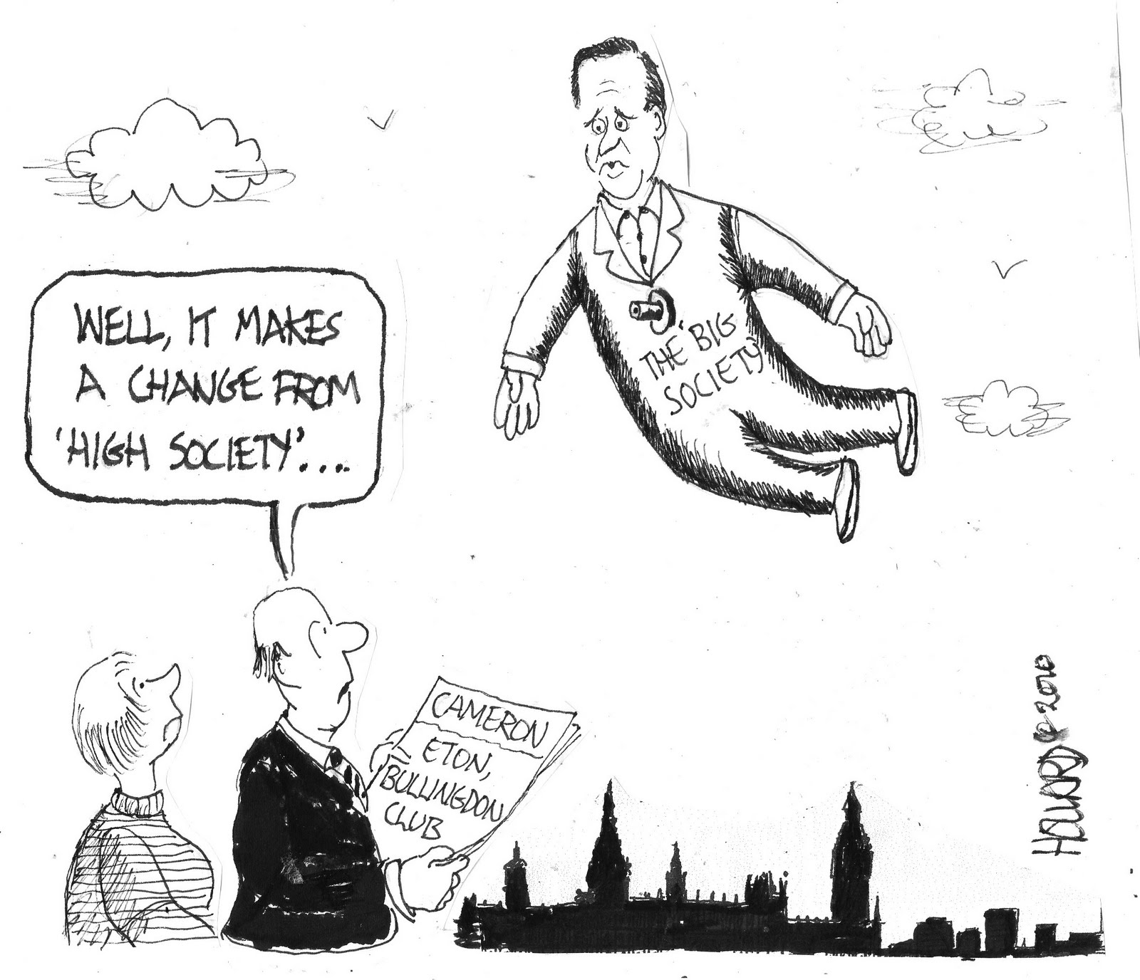 Liberal England: Cartoon: David Cameron, Big Society and high society Liberal England: Cartoon: David Cameron, Big Society and high society