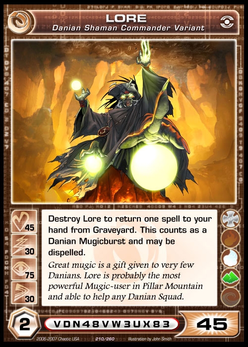 Chaotic Platinum Cards: Lore - Danian