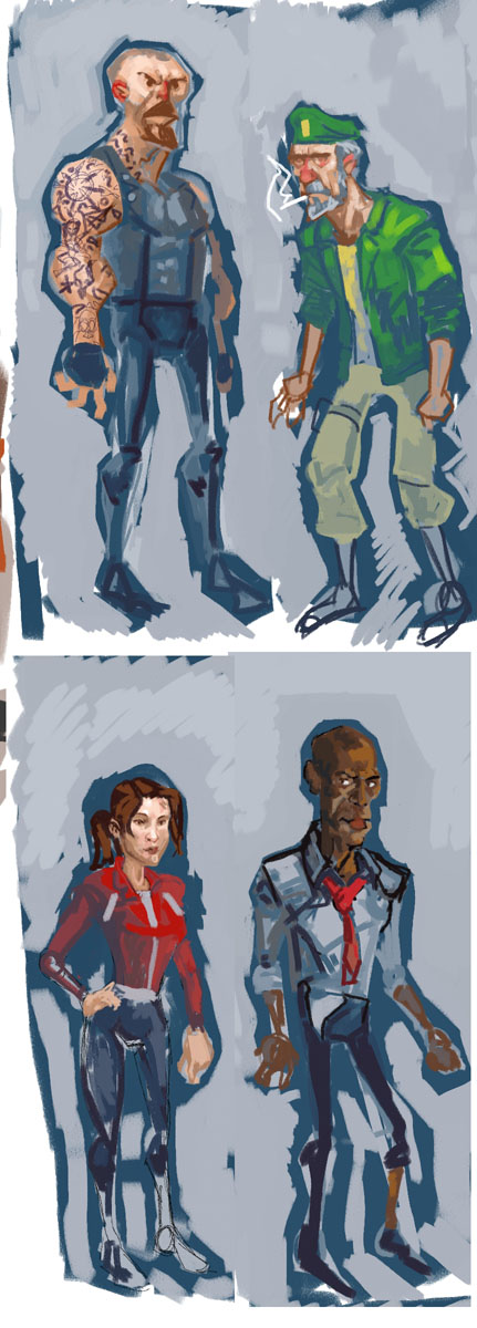 sketch blog: l4d characters