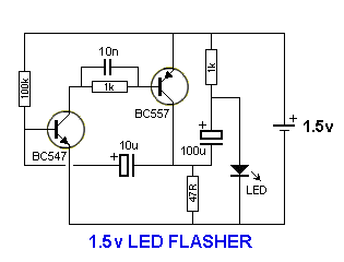 electronic component datasheets: 1.5v LED FLASHER