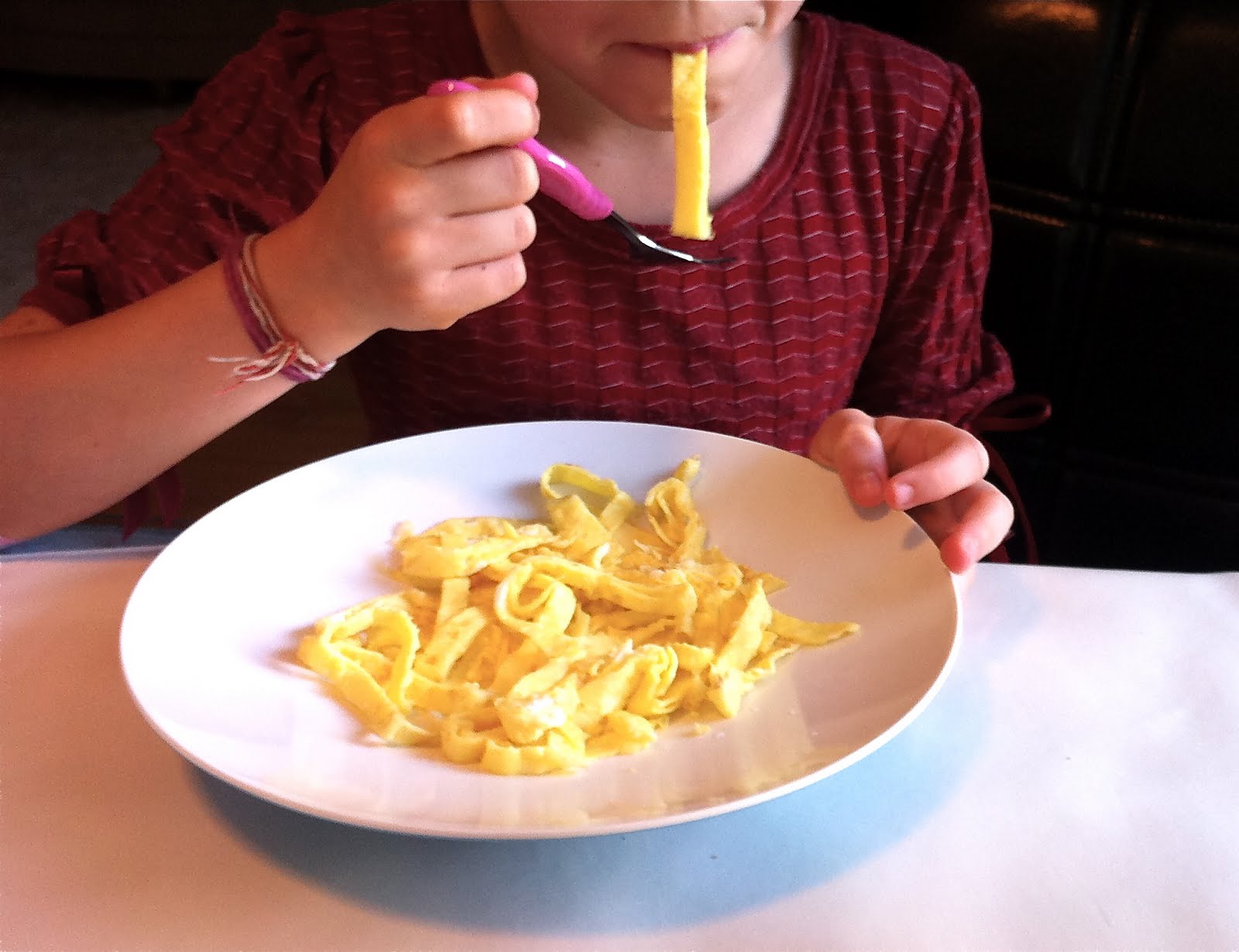 The Toddler Café ™: Egg Pasta Ribbons Minus The Pasta