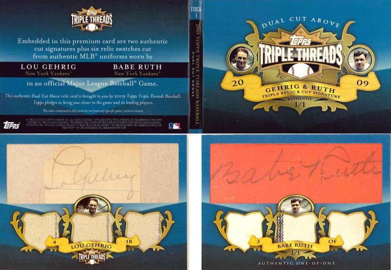 Updates on the Fake Babe Ruth Cut From 2009 Triple Threads - Sports ...
