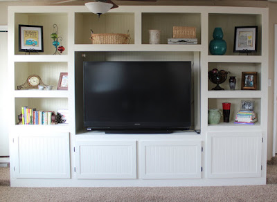* Remodelaholic *: Living Room Renovation With DIY Entertainment Center ...