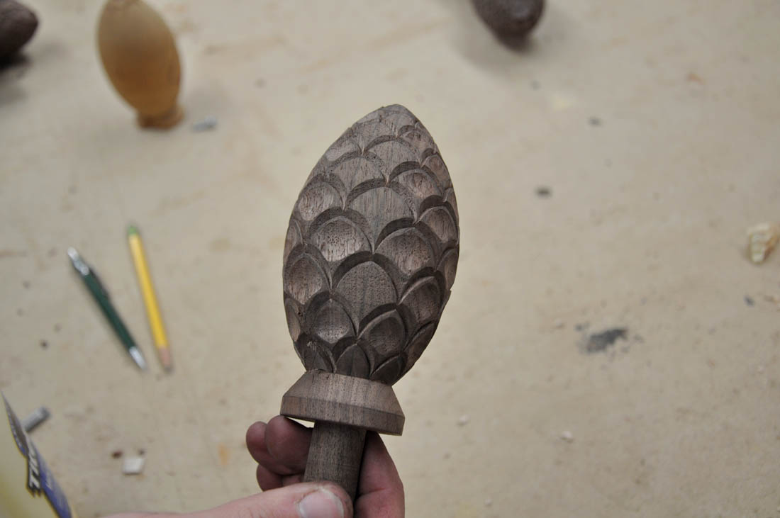 Dorset Custom Furniture - A Woodworkers Photo Journal: Carving the Pine ...