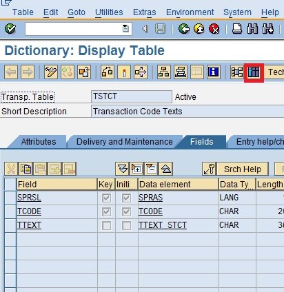 How to Extract All TCodes From SAP System (SE11) - SAP Heaven