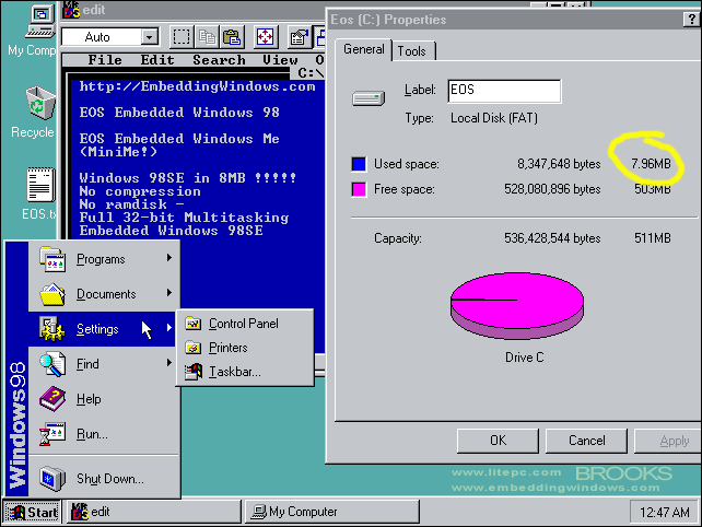 SUCRE: WINDOWS 98 SER SERVER