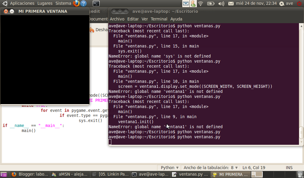 laboratorio de lenguajes de programacion: VENTANAS EN PYTHON