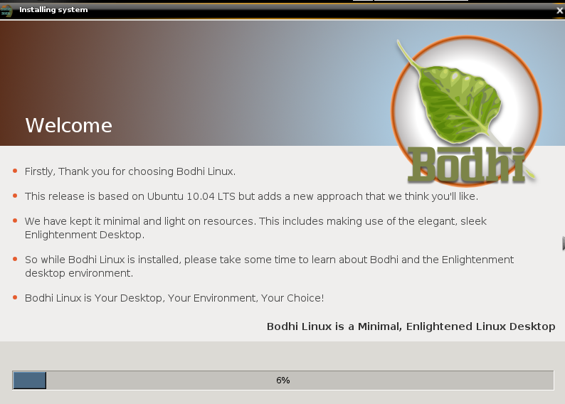Bodhi Linux hits RC: adds netbook interface, install slideshow, more ...
