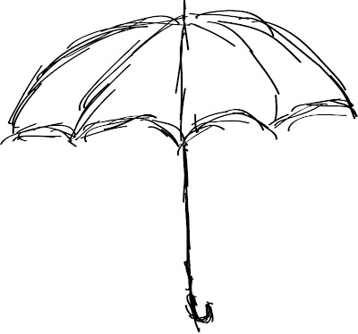 Digital Drawing - David Balmforth: Umbrella - Daily Drawing - October 24th