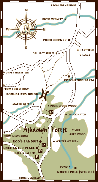 Pecinta Winnie The Pooh: Map of Ashdown Forest