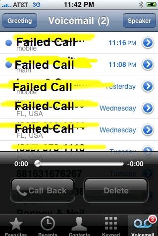 Call Failed or Dropped Calls?