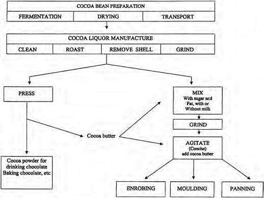 Avibert: The Chocolate Manufacturing Process Schematic Diagram