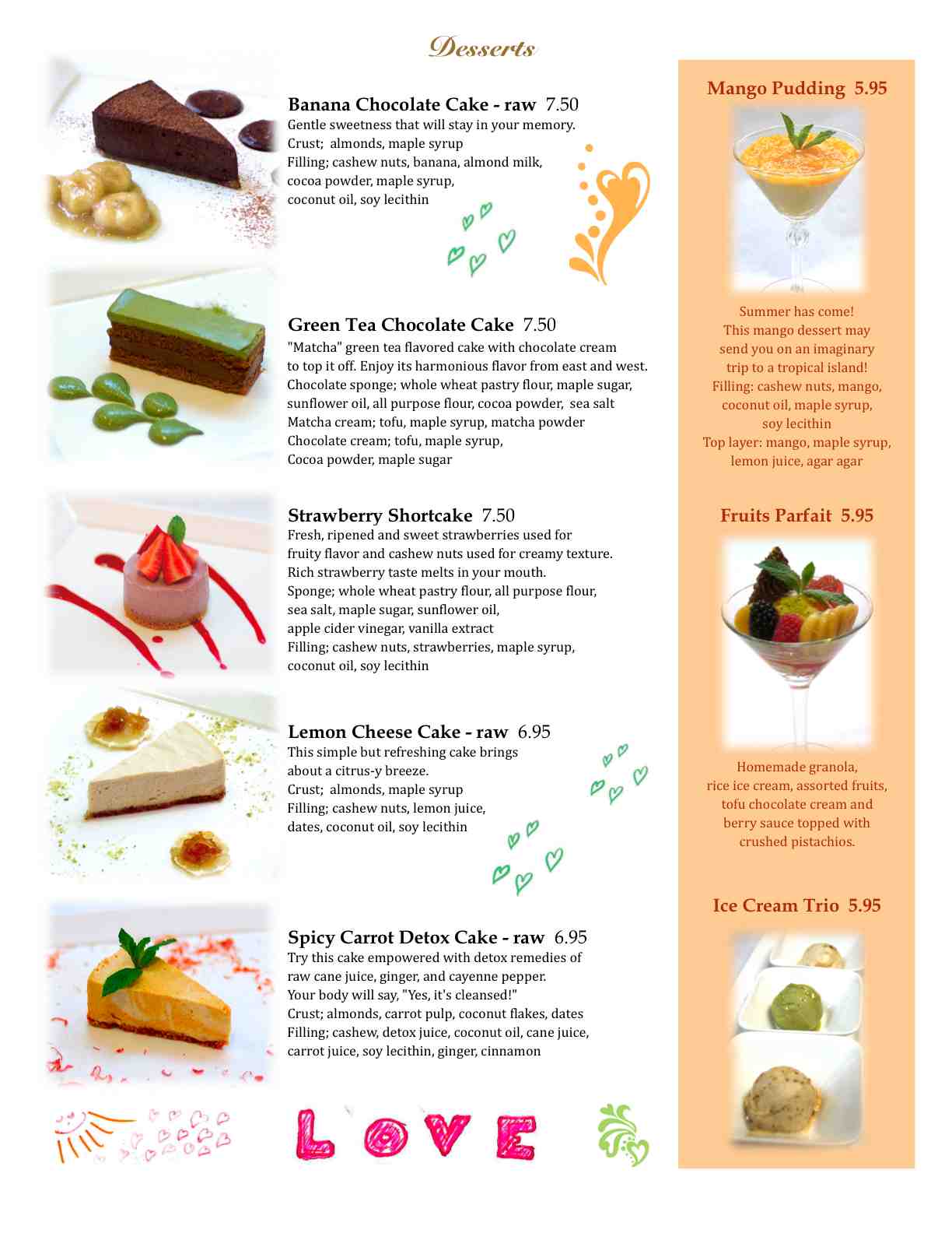 Japanese Vegan Macrobiotic Dining New Dessert Menu In July Japanese Vegan Macrobiotic Dining New Dessert Menu In July